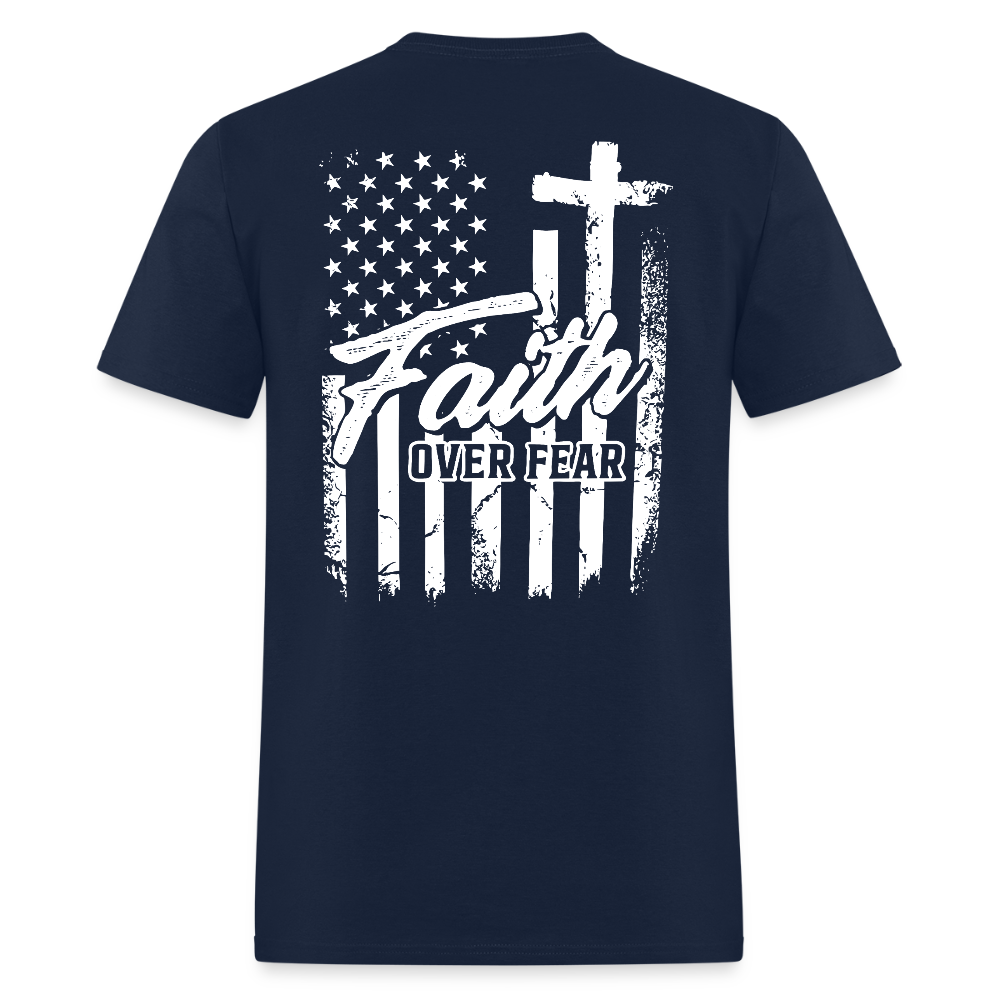 Faith Over Fear Charlie Kirk Back Print T Shirt – UnitedPatriot